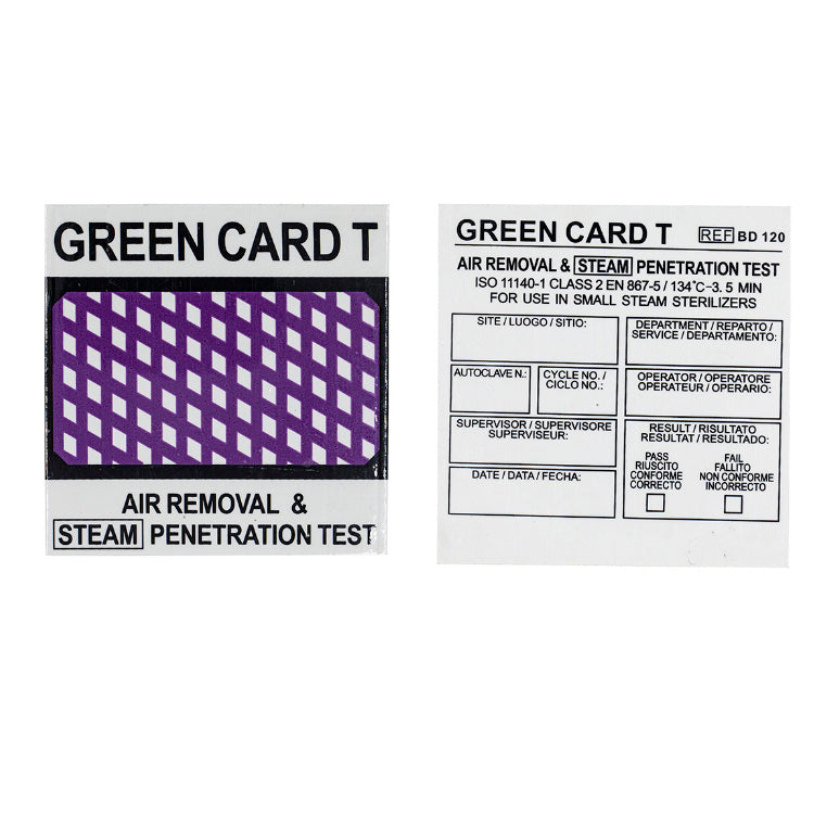 Green Card T, Bowie Dick Test, 15pcs, 990643 – Beauty, Chiropractice ...